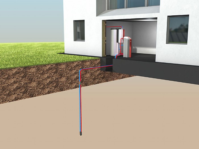 Ground source heat pump brine probe