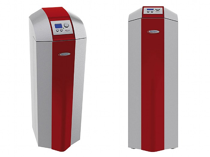 Ground source heat pump with surface collector